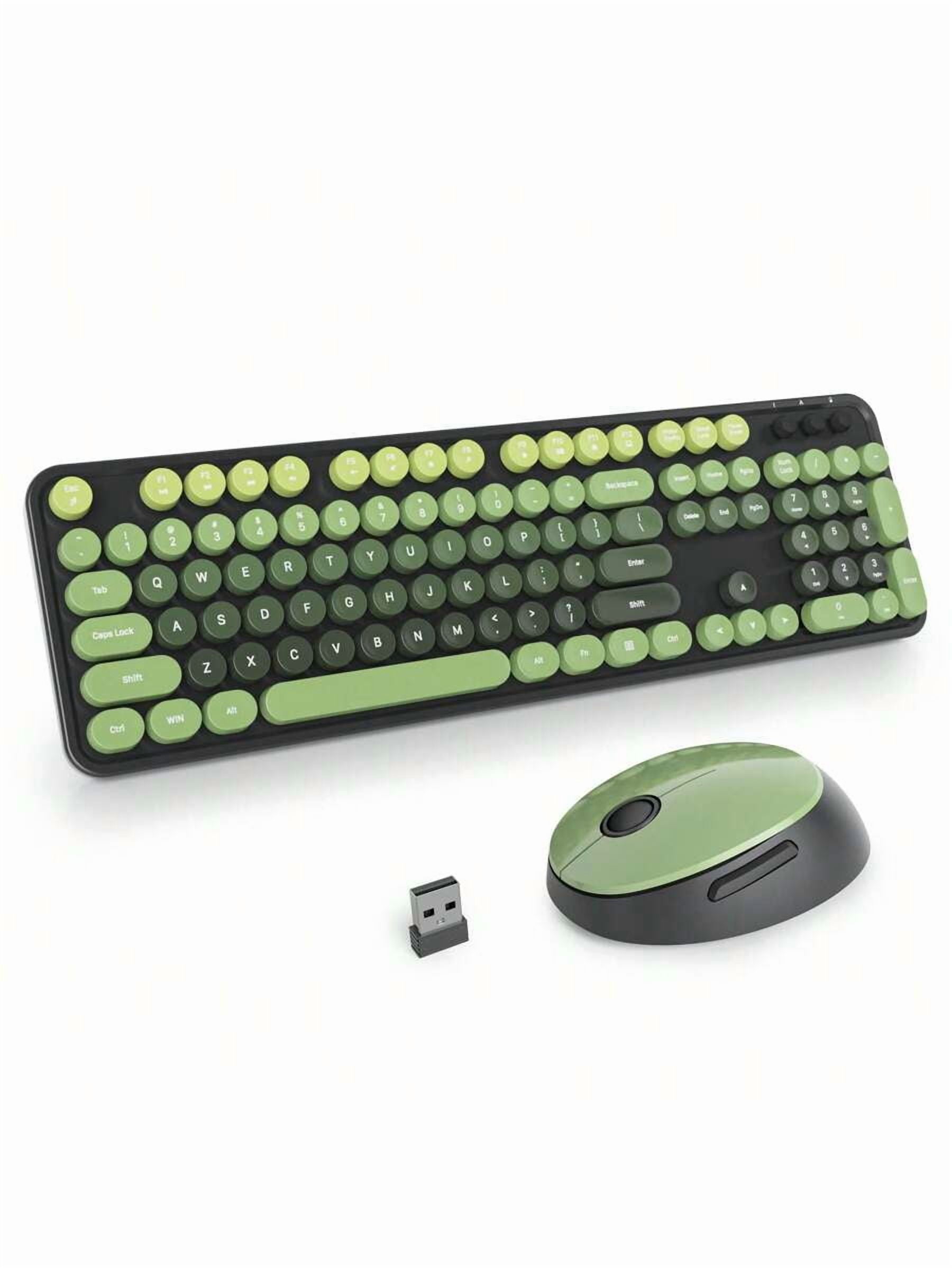 Wireless Keyboard And Mouse Set, Cute Keyboard And Mouse Combo, Full ...