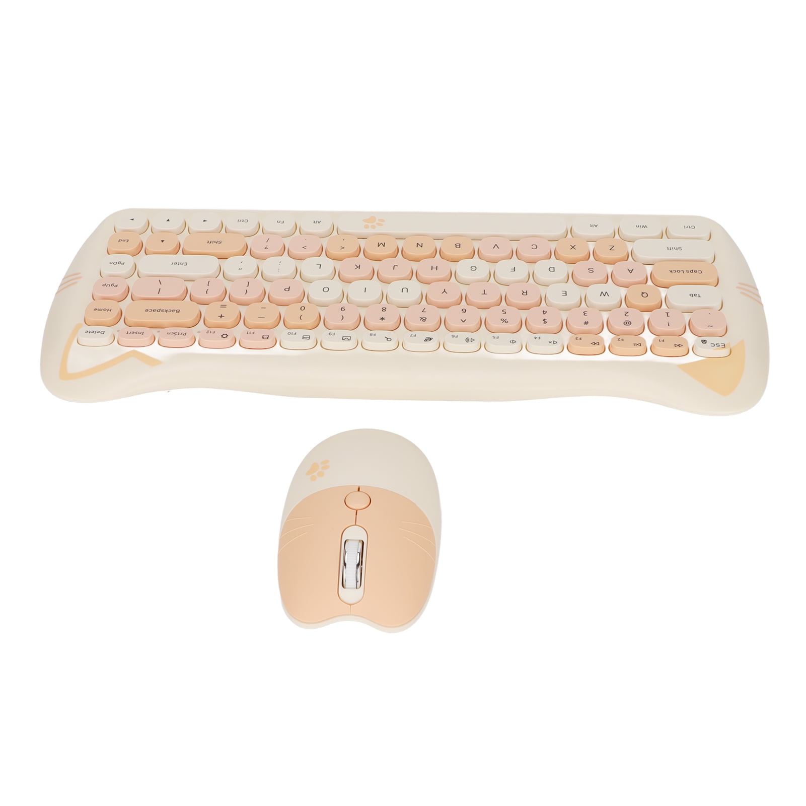 Wireless Keyboard and Mouse,Wireless Keyboard Mouse Combo,Cute Cat ...