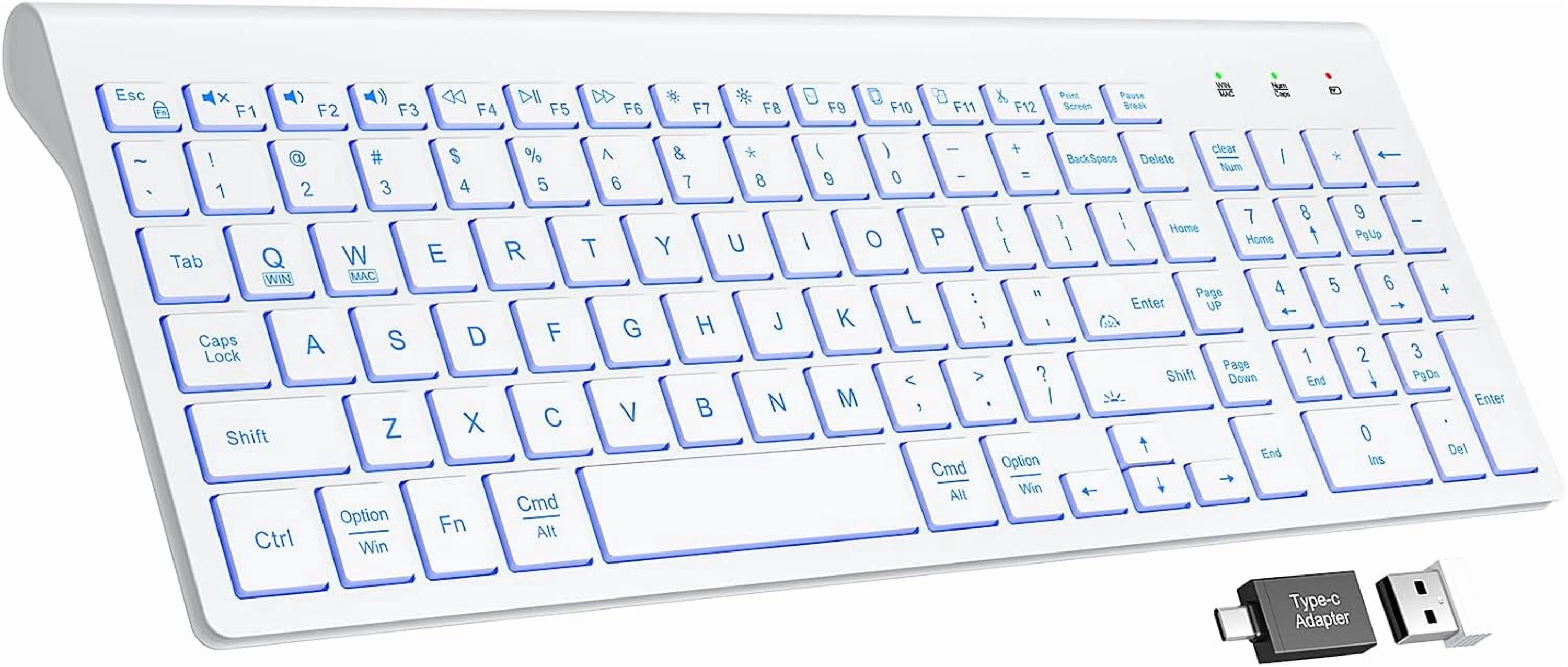 Wireless Keyboard, RGB Gaming Tri-Mode BT5.0/2.4GHz/USB-C, 99-Key ...