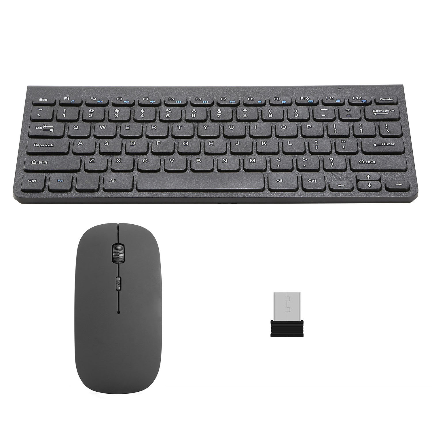 Wireless Keyboard and Mouse 2.4GHz Multimedia Mini Keyboard Mouse ...