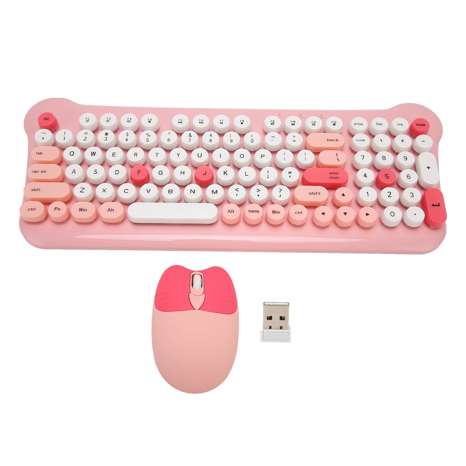 Wireless Keyboard and Mouse 2.4Ghz Connection Cute Keyboard Mouse Set ...