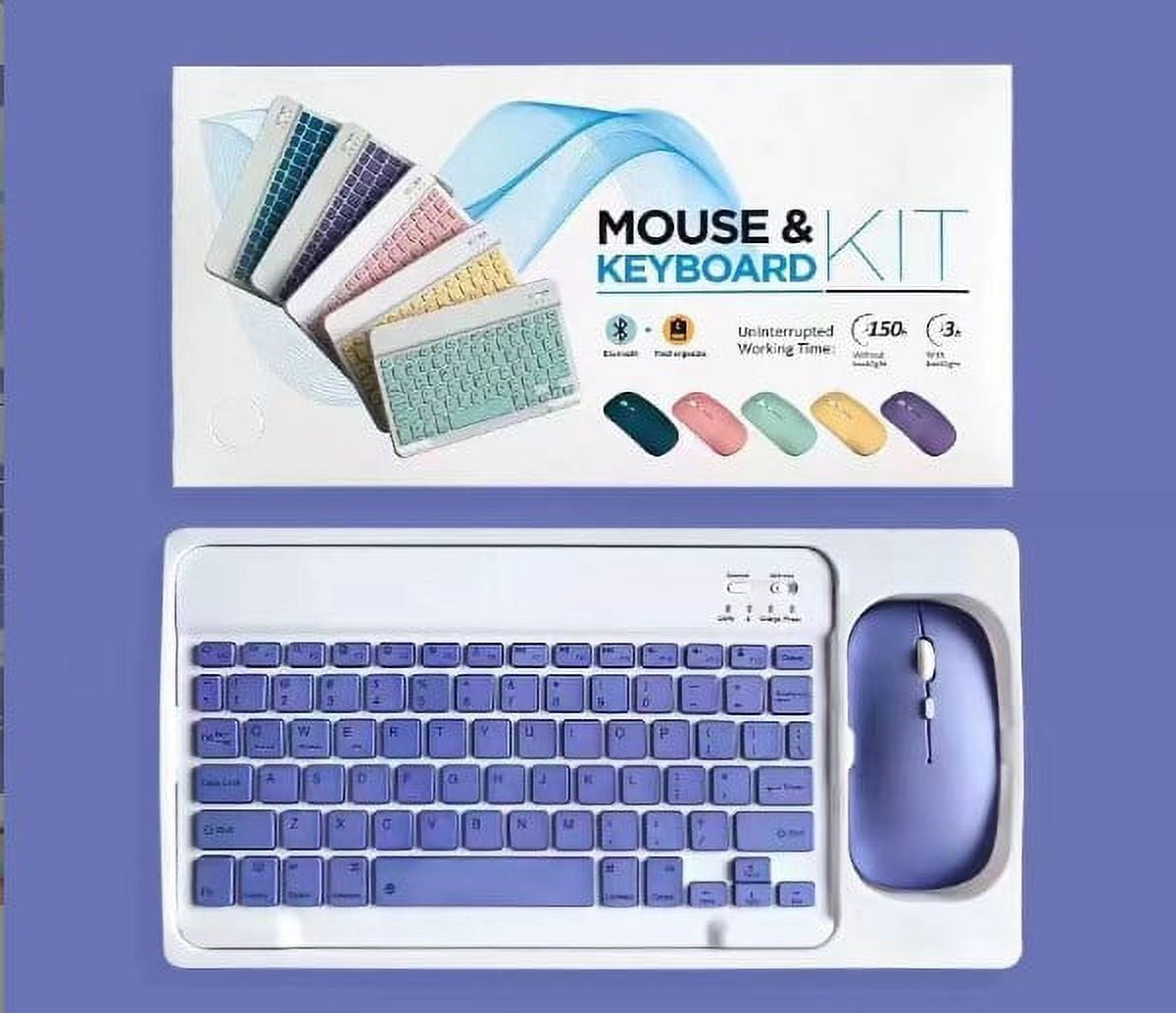 Wireless Keyboard and Mouse Combo, 2.4G Full-Sized Ergonomic Computer ...