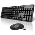 SANPTENT Wireless Keyboard and Mouse Combo, 104 Full Size Keyboard, 2 ...