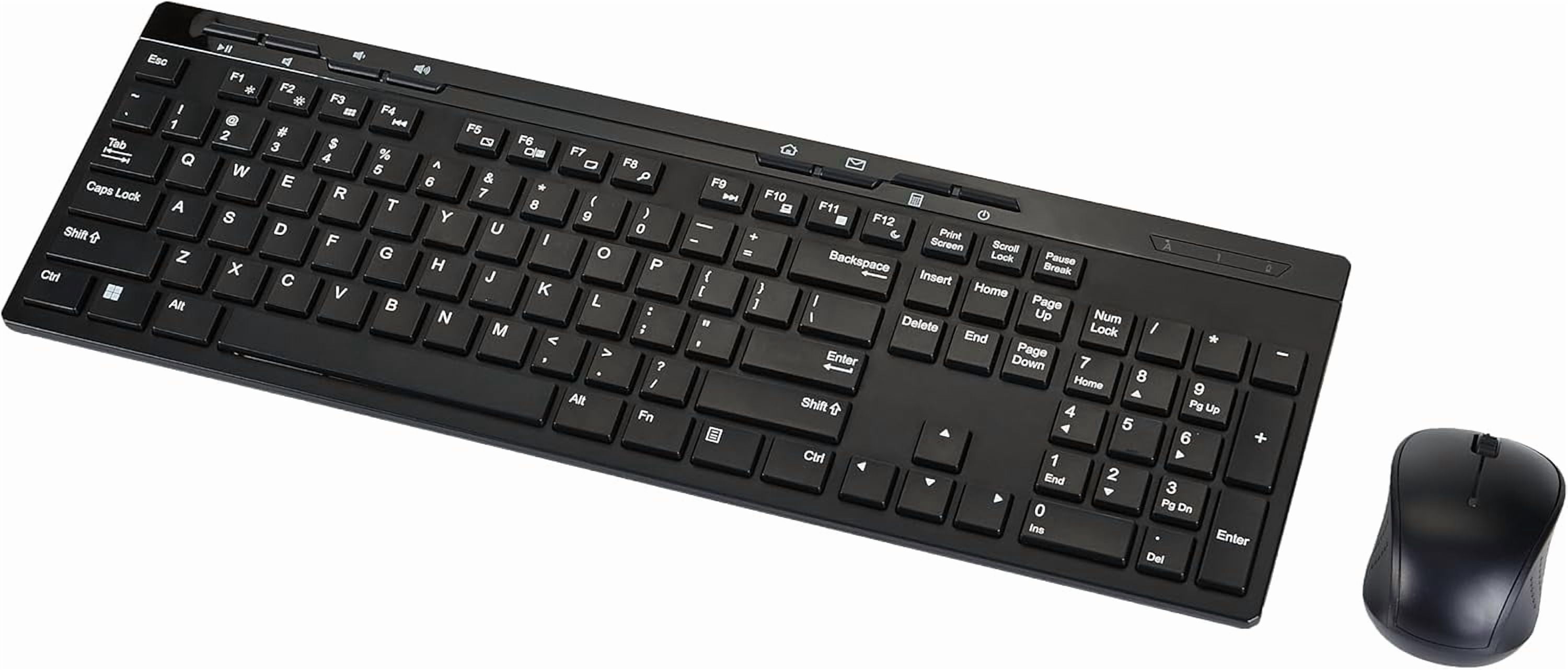 Wireless Keyboard and Mouse Combo, Full-Sized, QWERTY Layout, 2.4 GHz ...