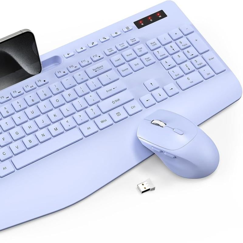 Wireless Keyboard and Mouse Combo(Not Bluetooth) - Full-Sized Keyboard ...