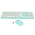Wireless Keyboard And Mouse Combo Pure Color Retro 2 4g Wireless Keyboard Mouse With Round