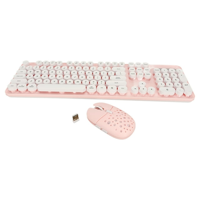 Wireless Keyboard And Mouse Combo Pure Color Retro 2 4g Wireless