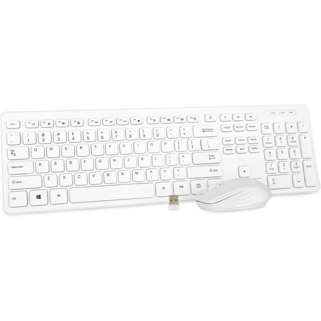 Wireless Keyboard and Mouse Combo - Standard Office PC Keyboard and ...