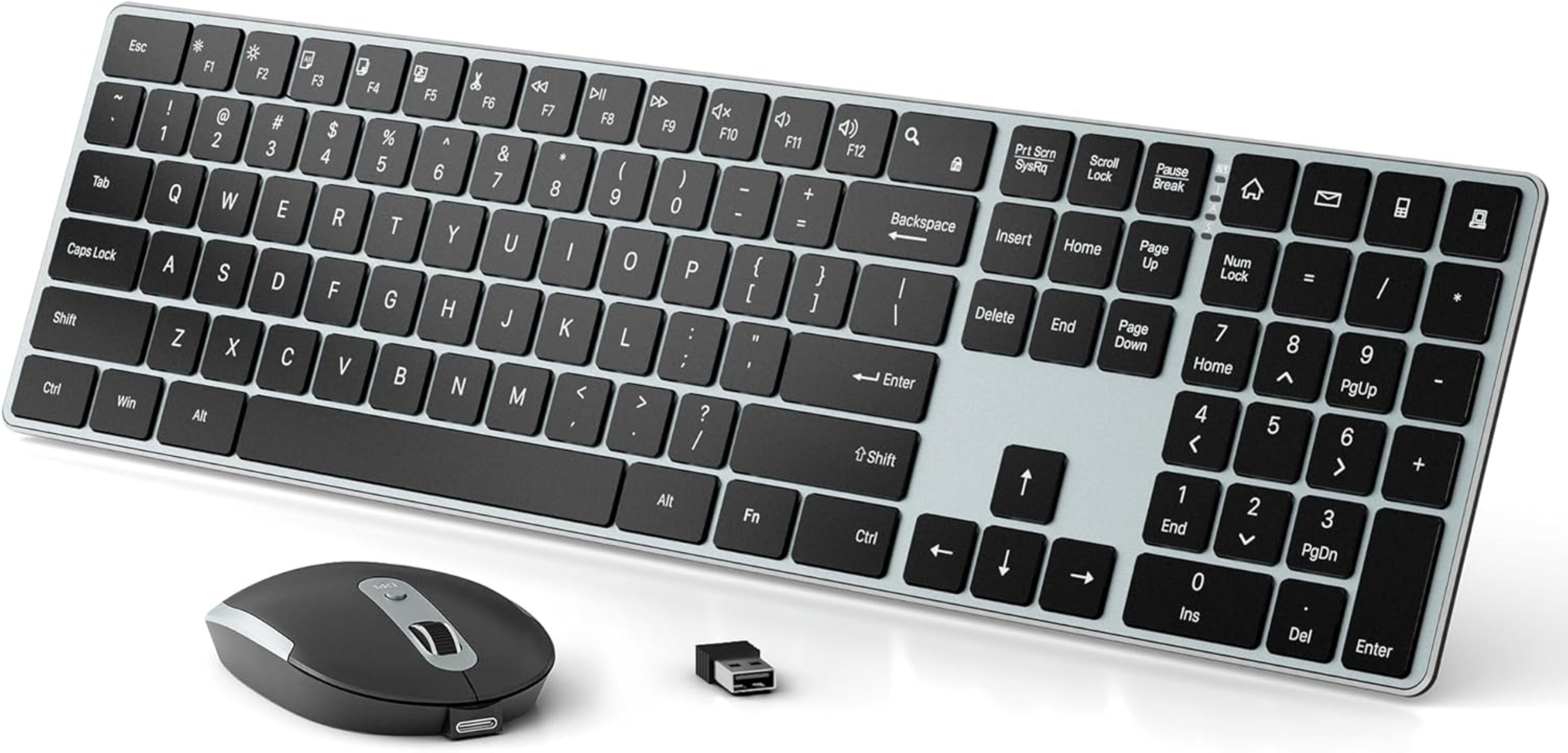 Wireless Keyboard and Mouse Combo - Ultra Slim- 2.4GHz Wireless ...
