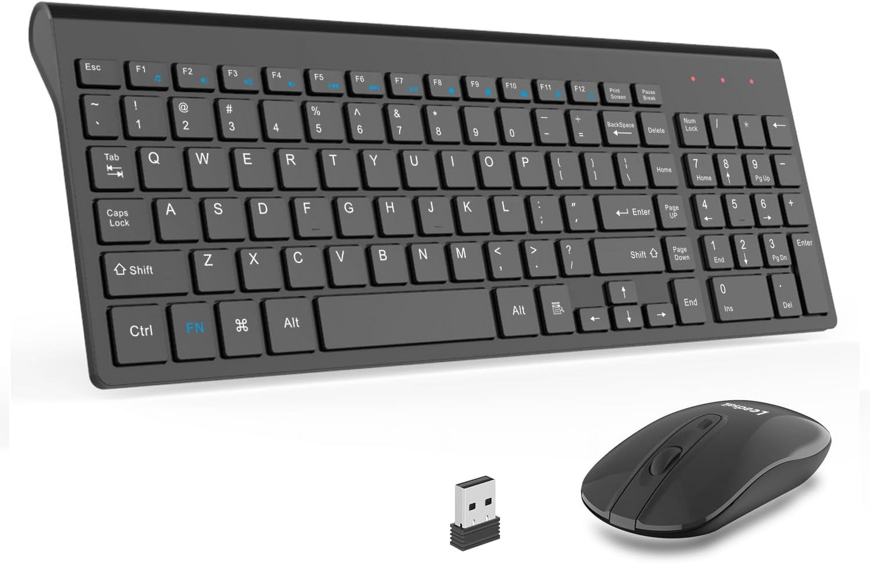Wireless Keyboard and Mouse Combo, Wireless USB Mouse and Computer ...