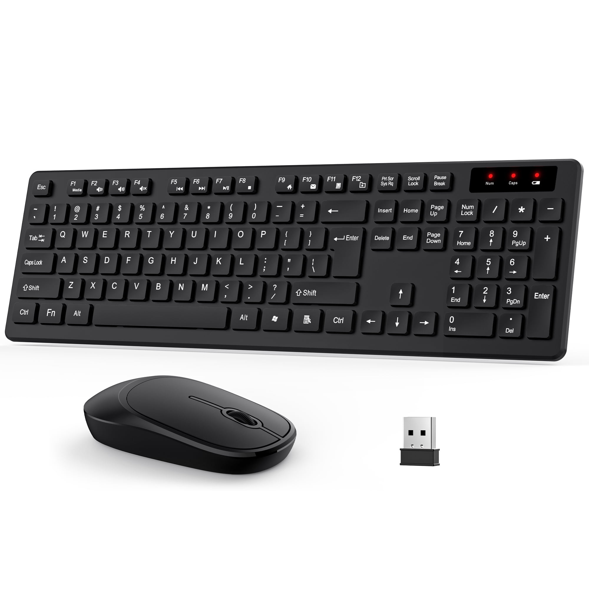 CshidWorld Wireless Keyboard and Mouse Combo - Ergonomic Full-Sized ...