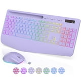 Wagpak Wireless Keyboard and Mouse Combo, 9 Backlit, Ergonomic Wrist ...
