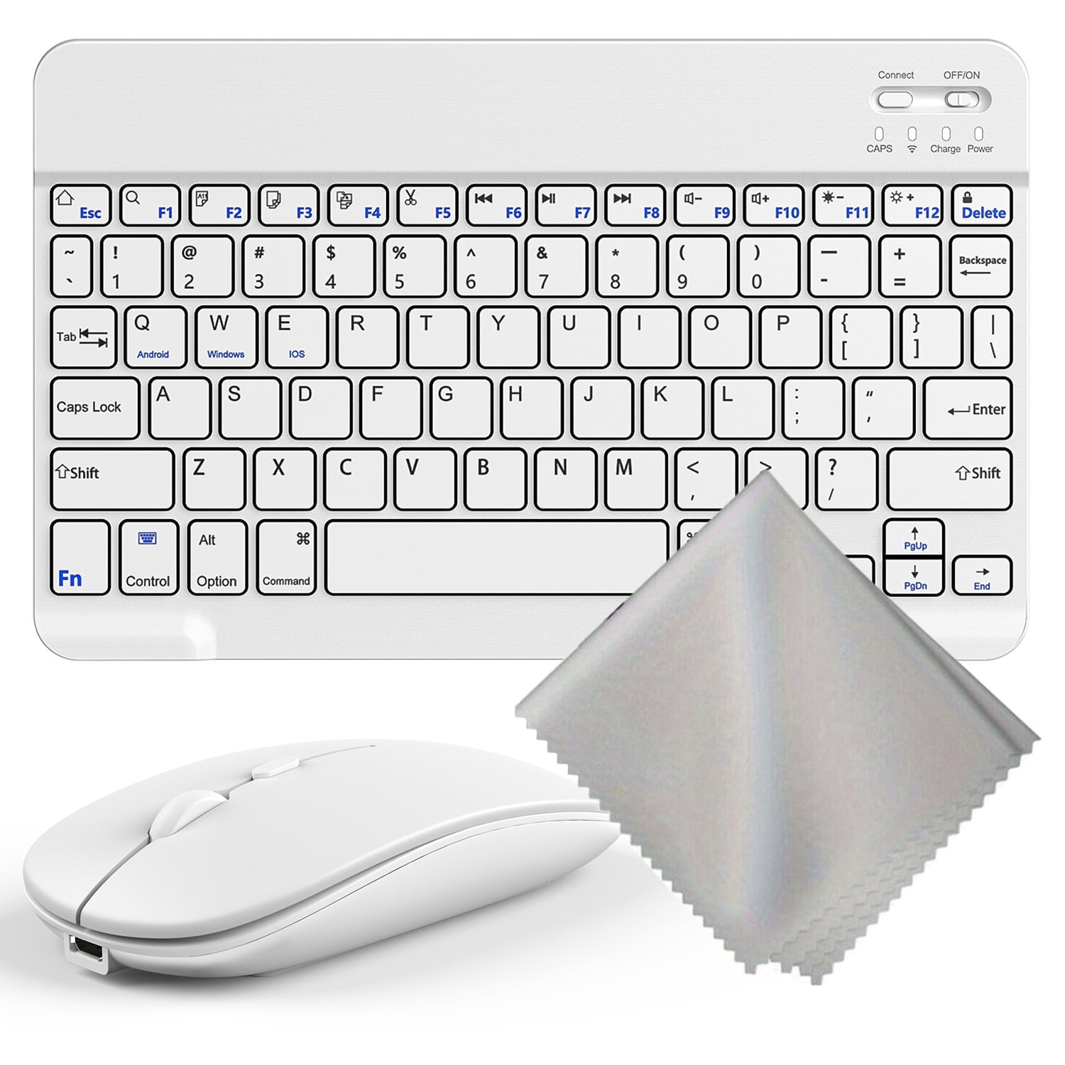 Wireless Keyboard and Mouse Combo with Mouse Pad and Cleaning Cloth ...