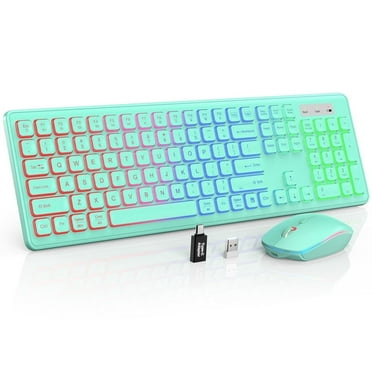Shipadoo D500 RGB 104 Keys Gaming Keyboard and Mouse Combo, Black ...