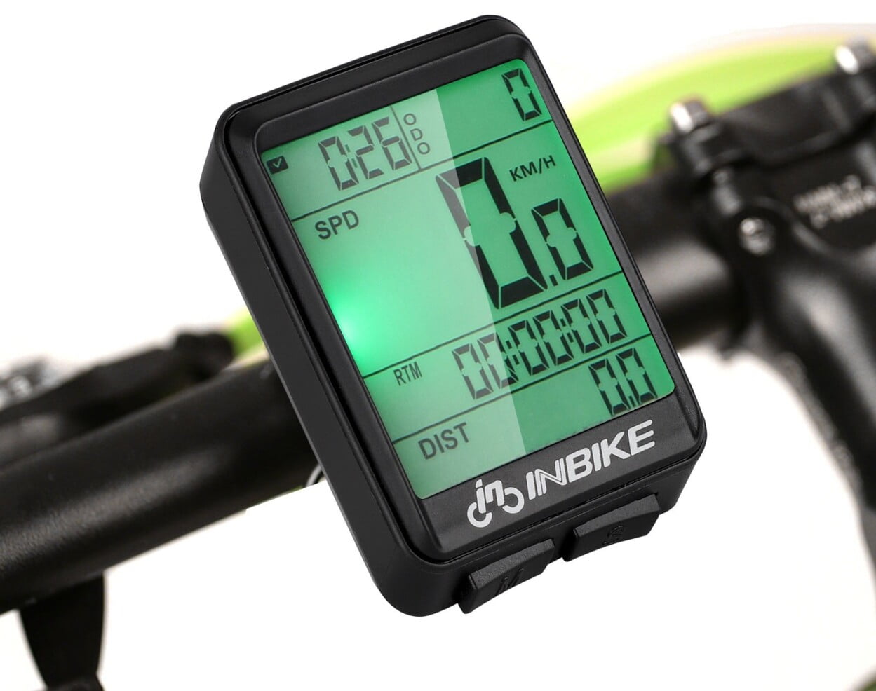 Wireless LCD Digital Cycle Computer Bicycle Bike Backlight Speedometer ...