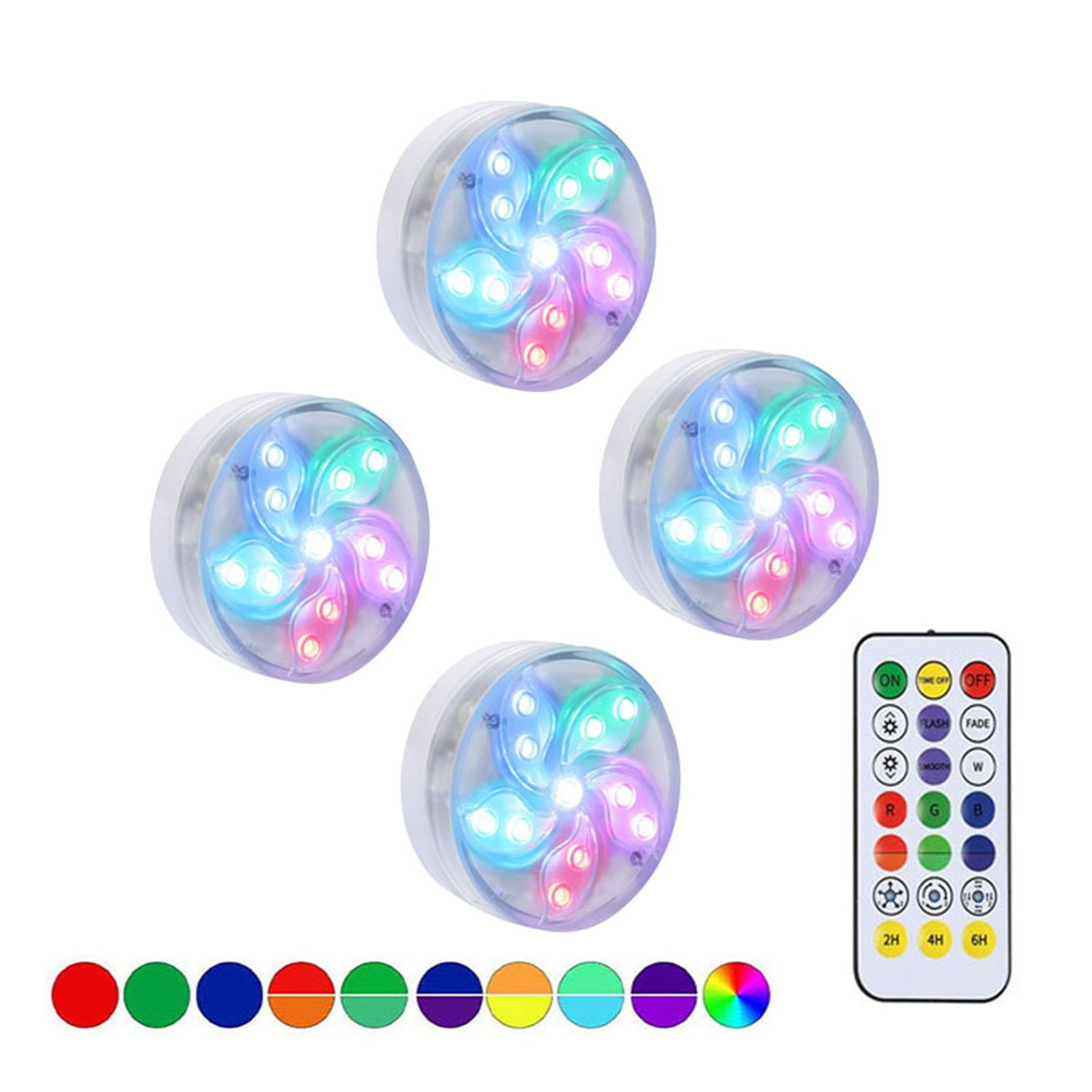 Wireless LED Breathing Light Remote Control RGB Aquarium Diving Light ...
