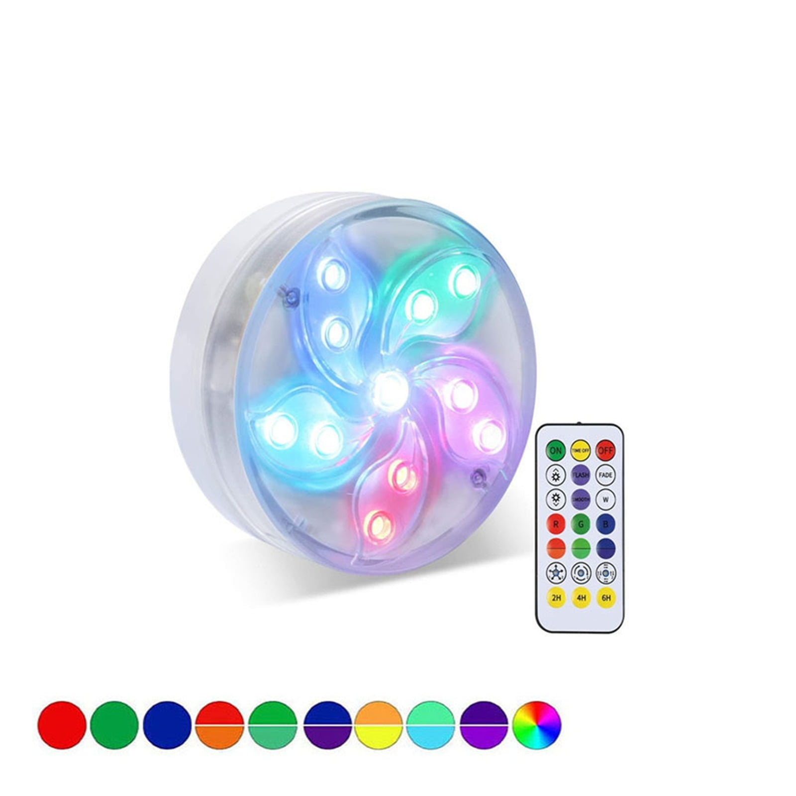 Wireless LED Breathing Light Remote Control RGB Aquarium Diving Light ...