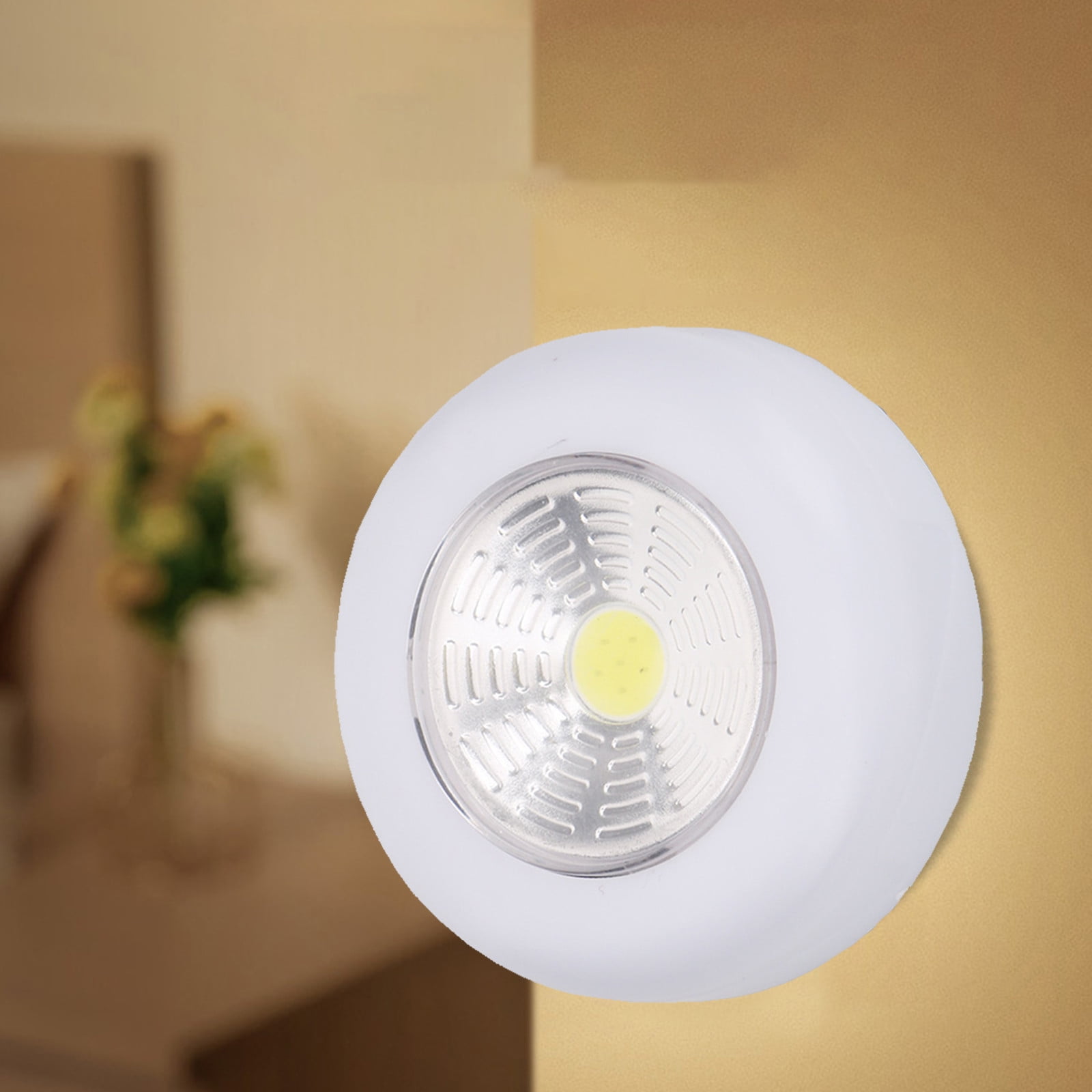 Wireless LED Disc Light - 60 Brightness Portable Stick-On Light ...