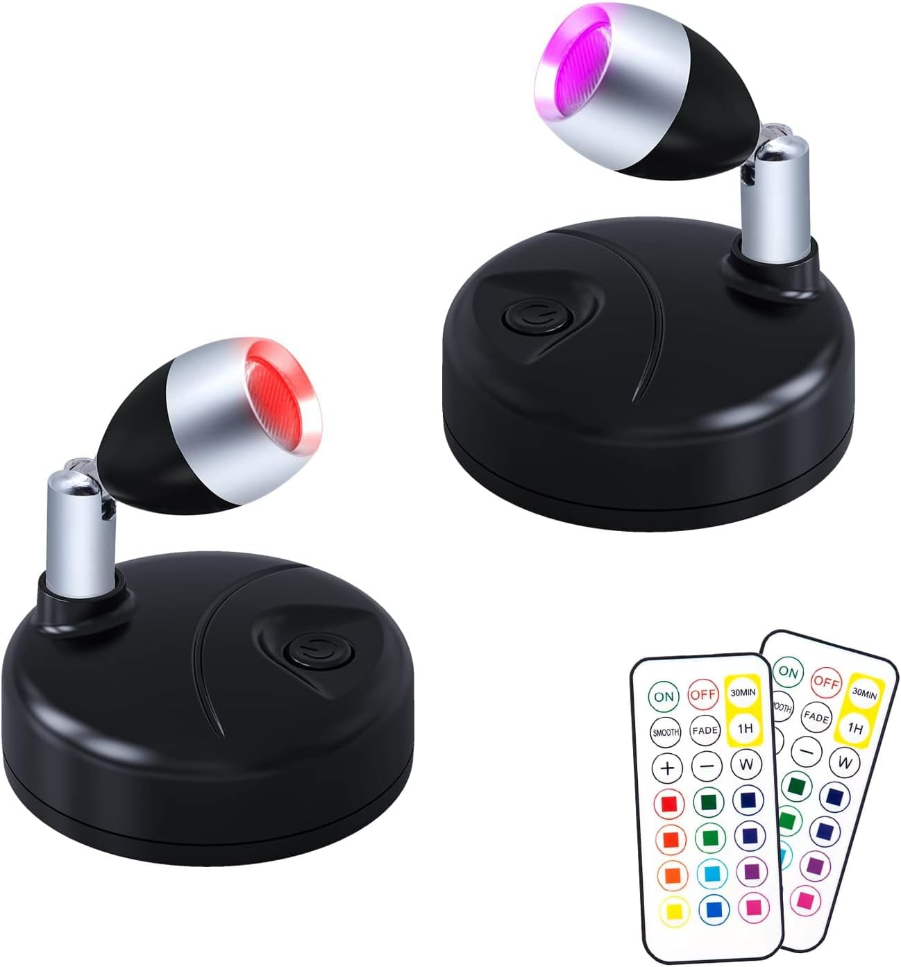 Wireless LED Spot Light Indoor Color Changing Battery Operated Picture ...