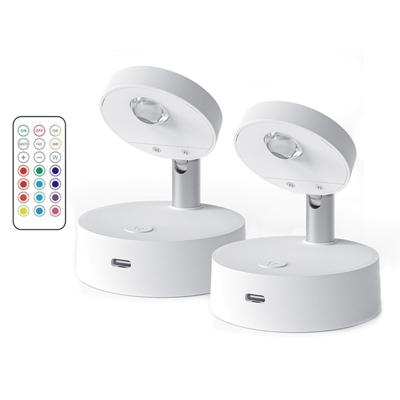 Wireless LED Wall Spotlight Remote Control Rechargeable Closet ...
