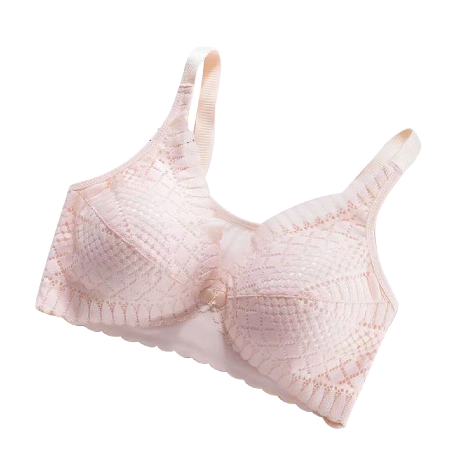 Wireless Lace Nursing Bras Maternity Front Closure Breastfeeding Bras ...