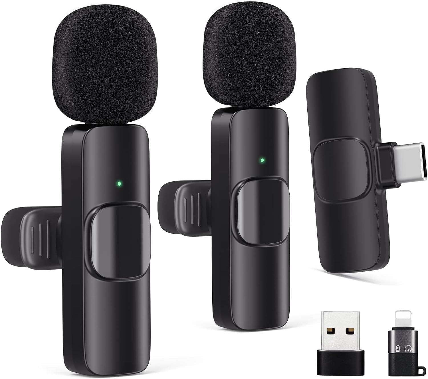 Wireless Lavalier Microphone for Android/iPhone/Computer/Laptop ...