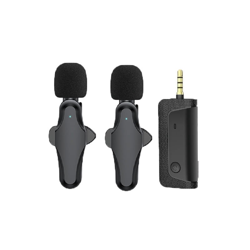 Wireless Lavalier Microphone with Smart Noise Cancellation, Clip-on Mic ...