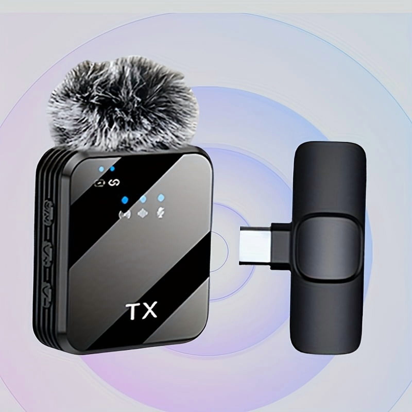 Professional Wireless Lavalier Mic with Noise Reduction, 360° Condenser ...