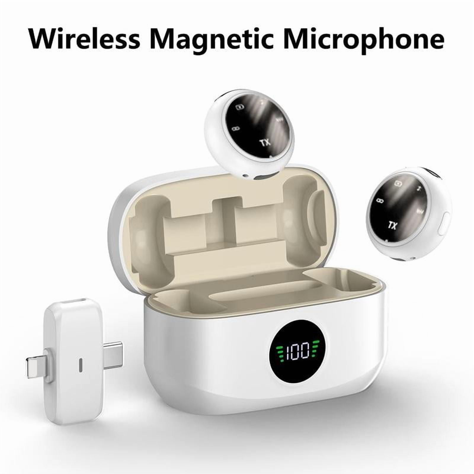 Wireless Lavalier Microphone, USB Rechargeable Wireless Microphone ...