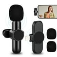 Wireless Lavalier Microphone for iPhone Mini Mic Audio Video Recording ...