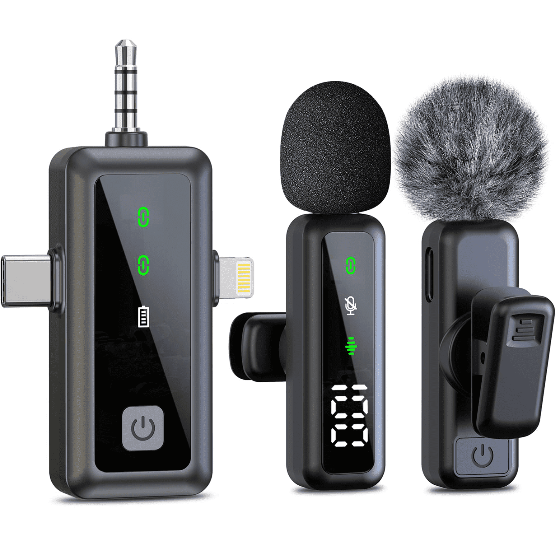 Wireless Lavalier Mini Microphone for iPhone, Android, iPad & Camera ...