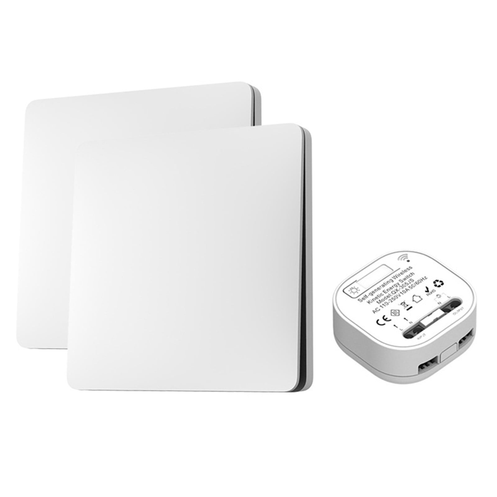 Wireless Light Switch,Battery-Free Wall Switch with Receiver,Self ...