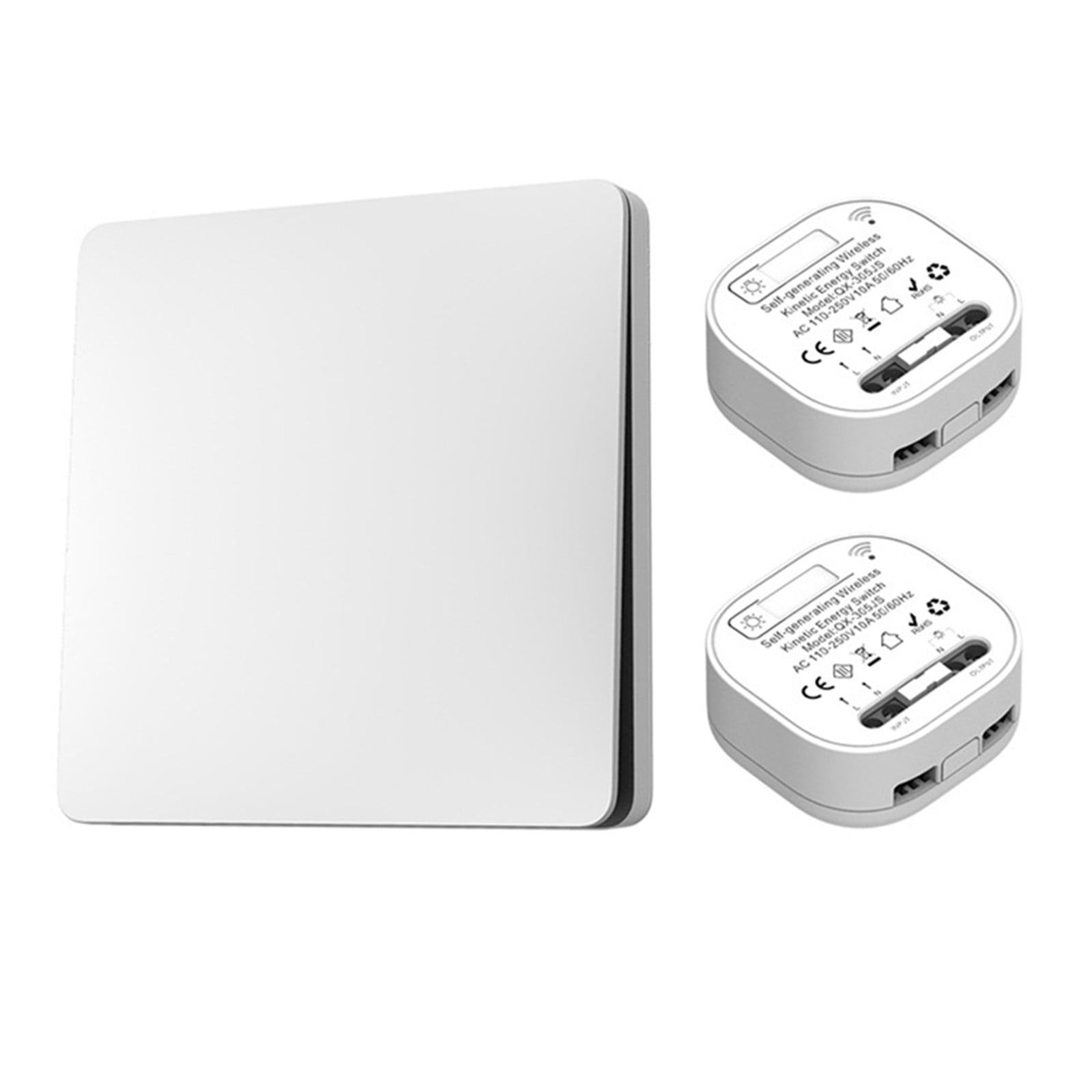 Wireless Light-Switch,Battery-Wall-Switch With Receiver,Self-Powered ...