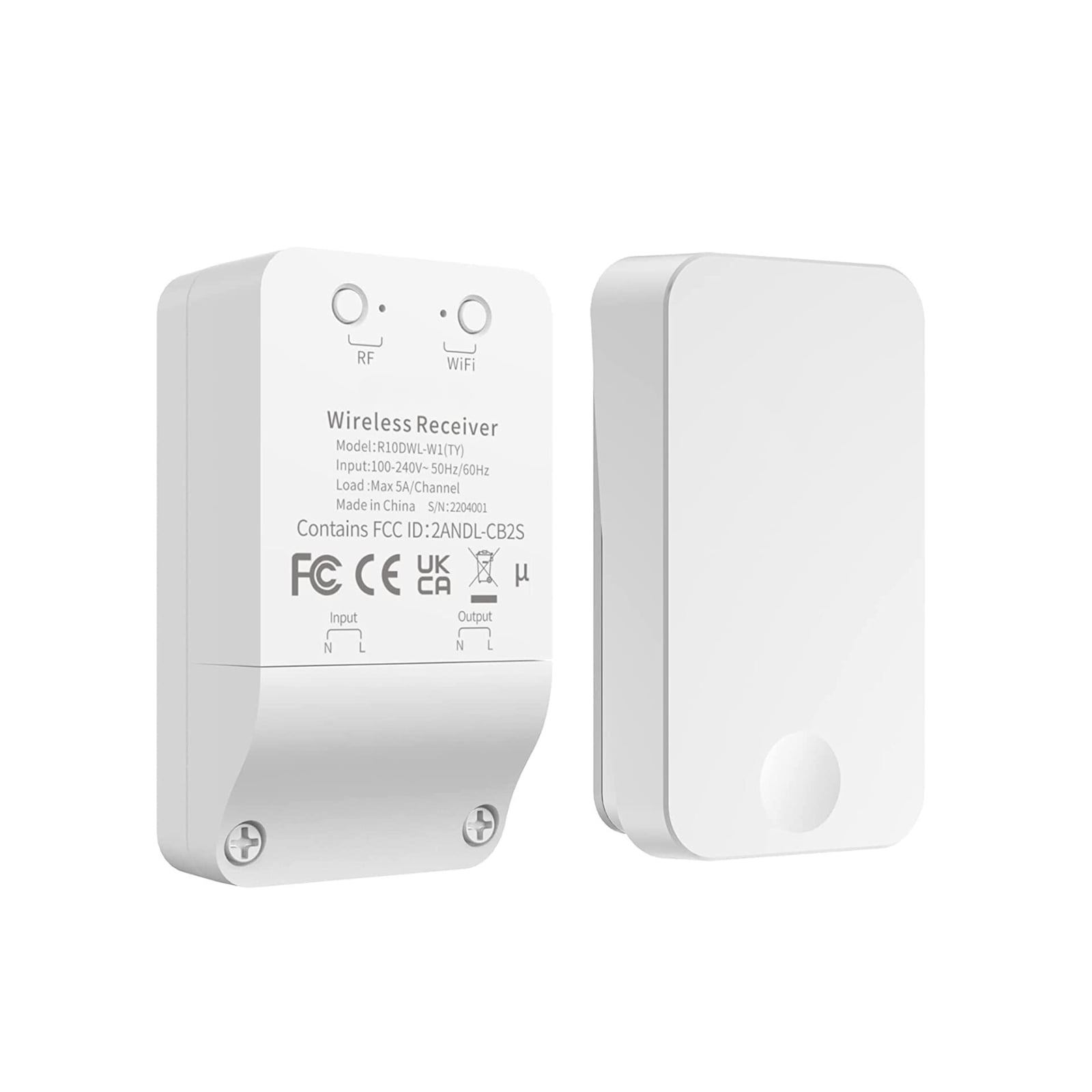 Wireless Light Switch and Receiver kit, Self-Powered Remote Wall ...