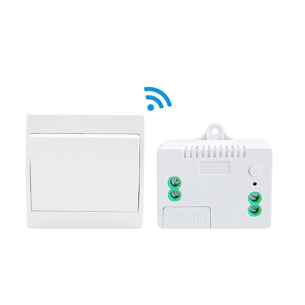 Wireless Light Switch Set 230V 433 MHz with Receiver Wall Mounted Radio ...