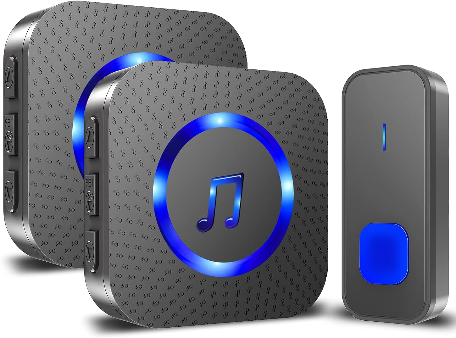 Wireless Loud Waterproof Doorbell, 1Button+2 Receivers, Easy ...