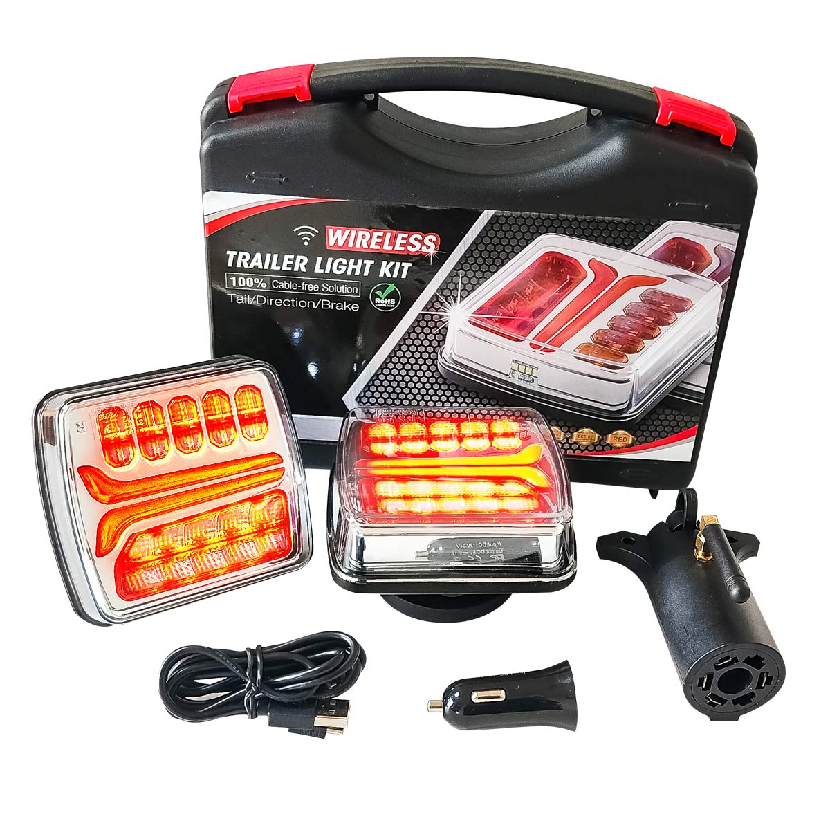 MaxxHaul 80778 - 12V Magnetic Towing Light Kit - Dual Sided for RV ...