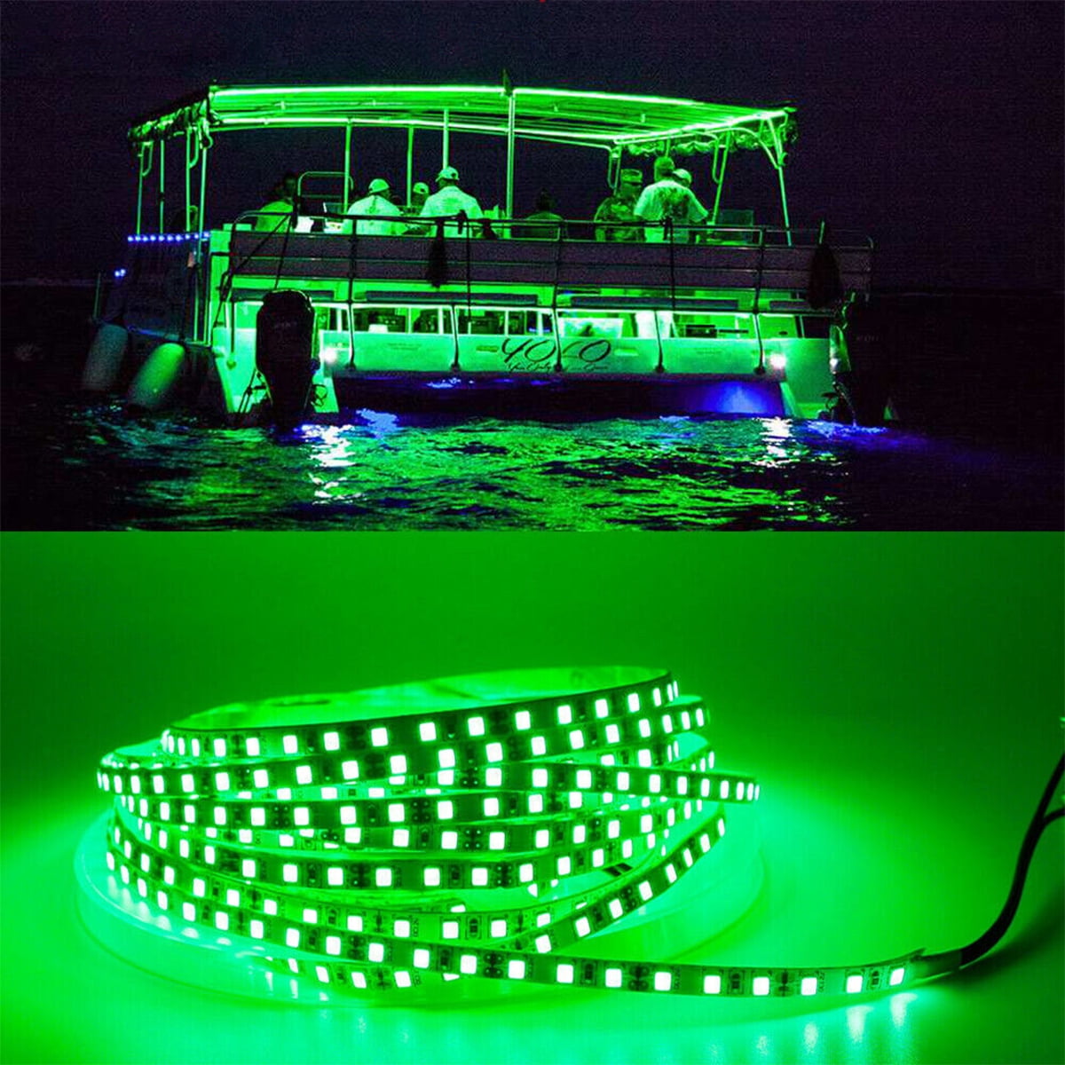 Wireless Marine Boat Bow Navigation Lights Green LED Deck Stern Transom ...