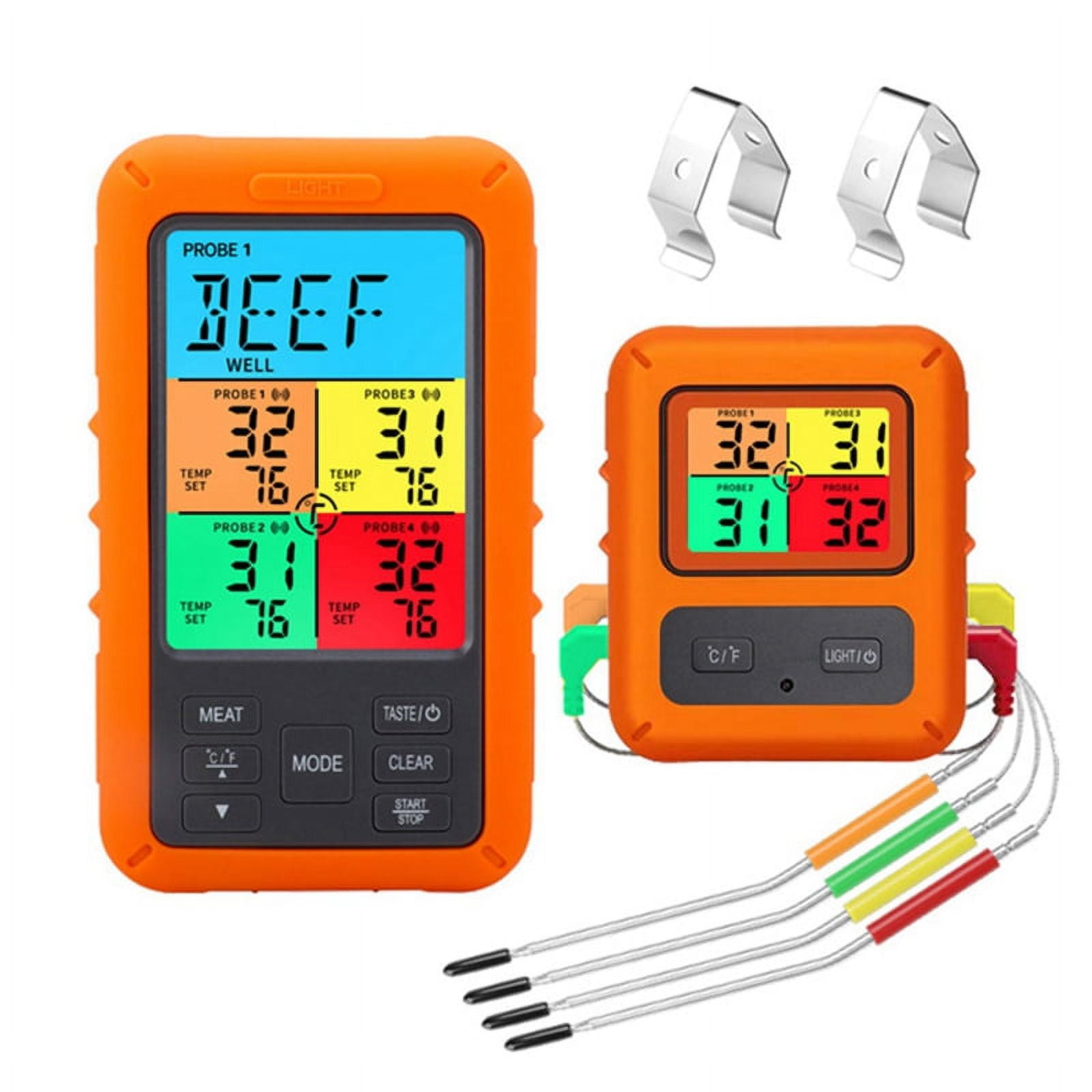 Wireless Meat Temperature Measurer, Digital Remote Food Cooking Meat ...