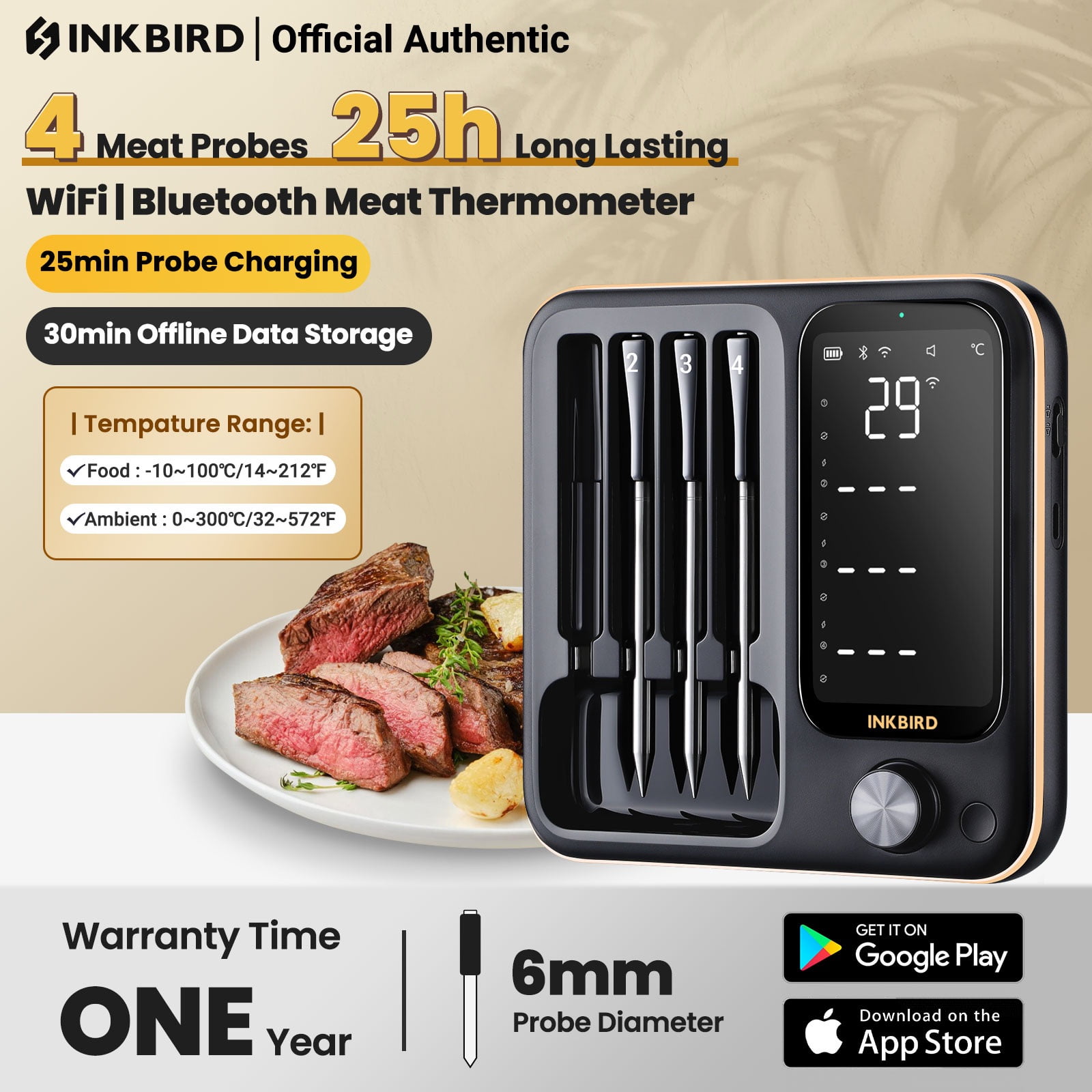 Customer reviews for Wireless Meat Thermometer Cooking,Barbecue Food ...