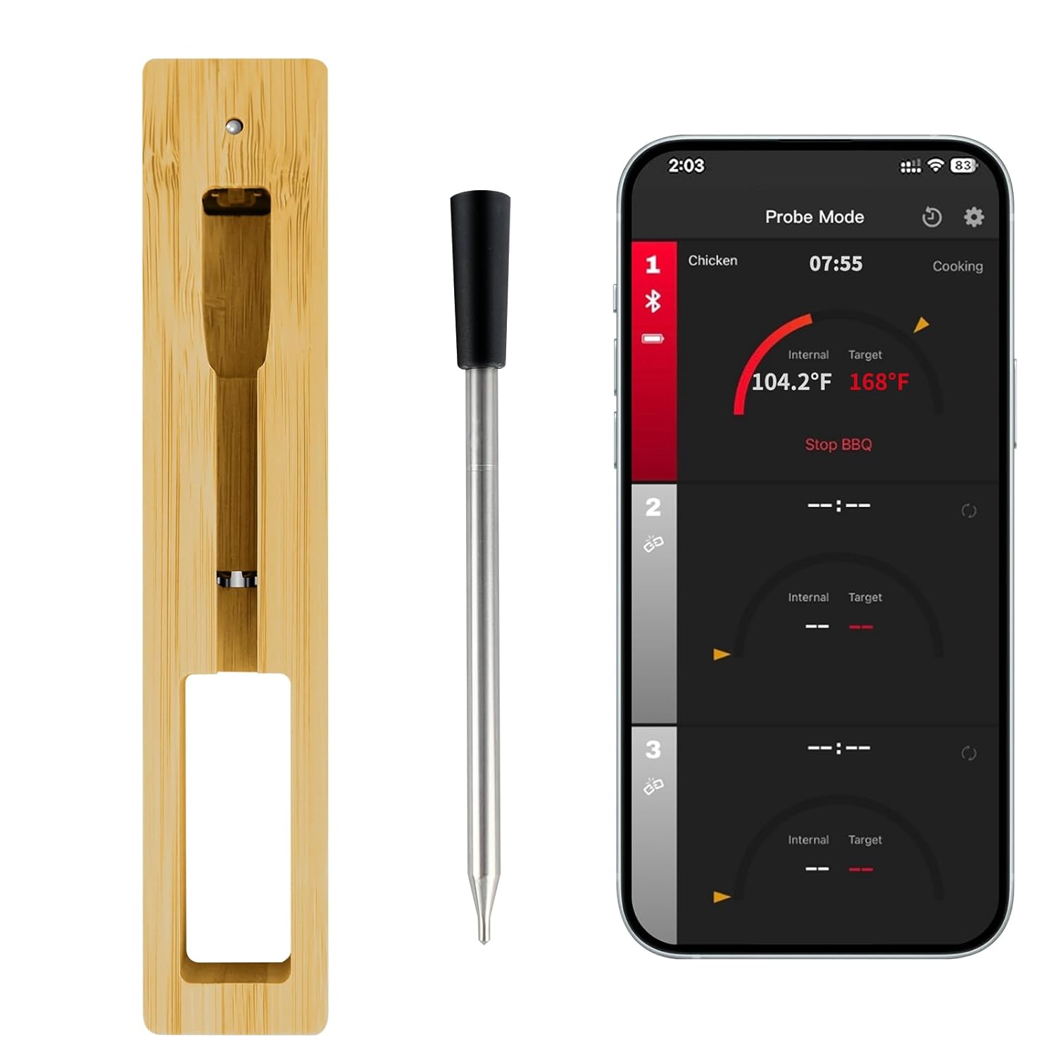 Wireless Meat Thermometer Digital for Adults Cooking, IP67 Waterproof ...