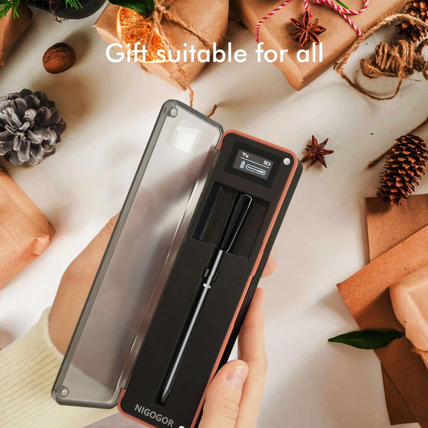 Wireless Meat Thermometer with , Remote Tracking for BBQ, Grill, Smoker ...