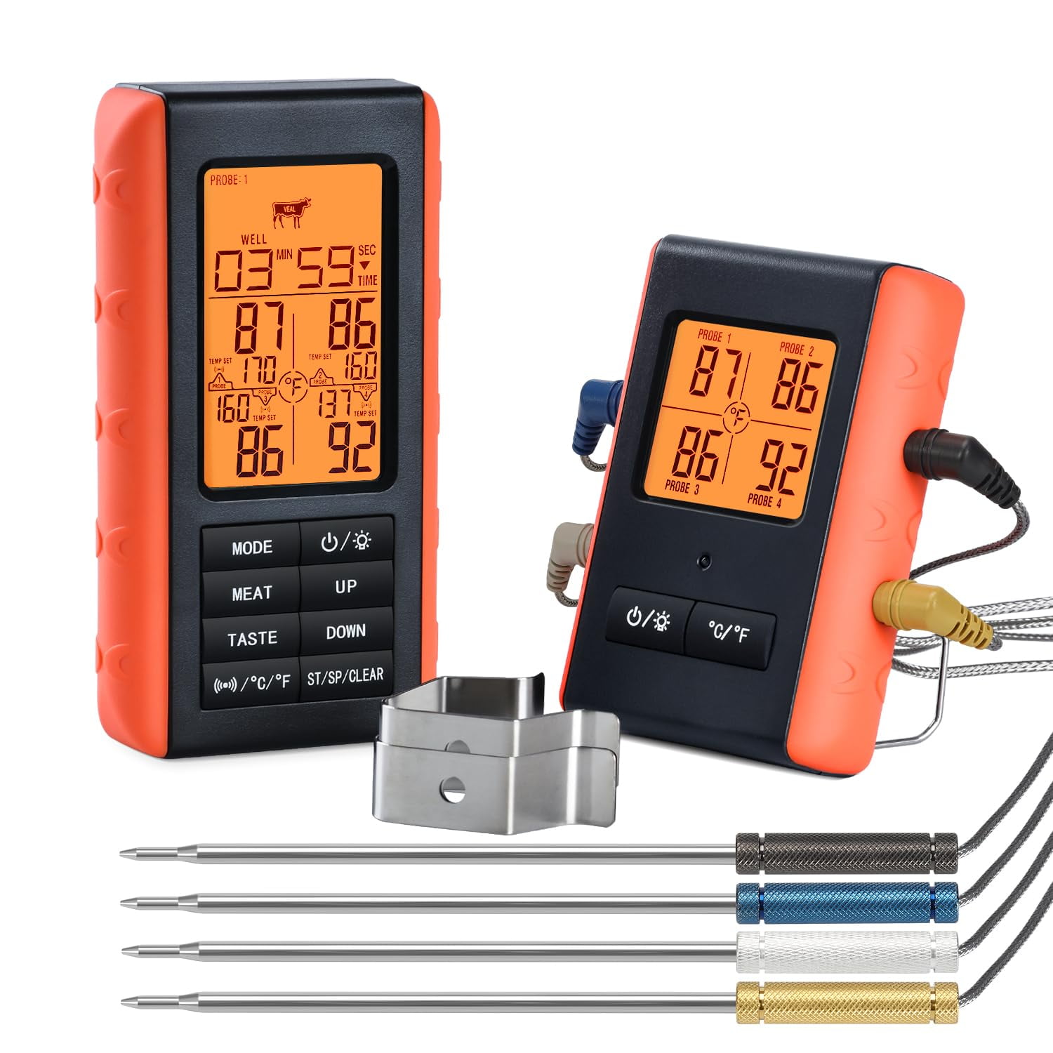 Wireless Meat rmometer for Grilling and Smoking, Food BBQ Smoker Oven ...