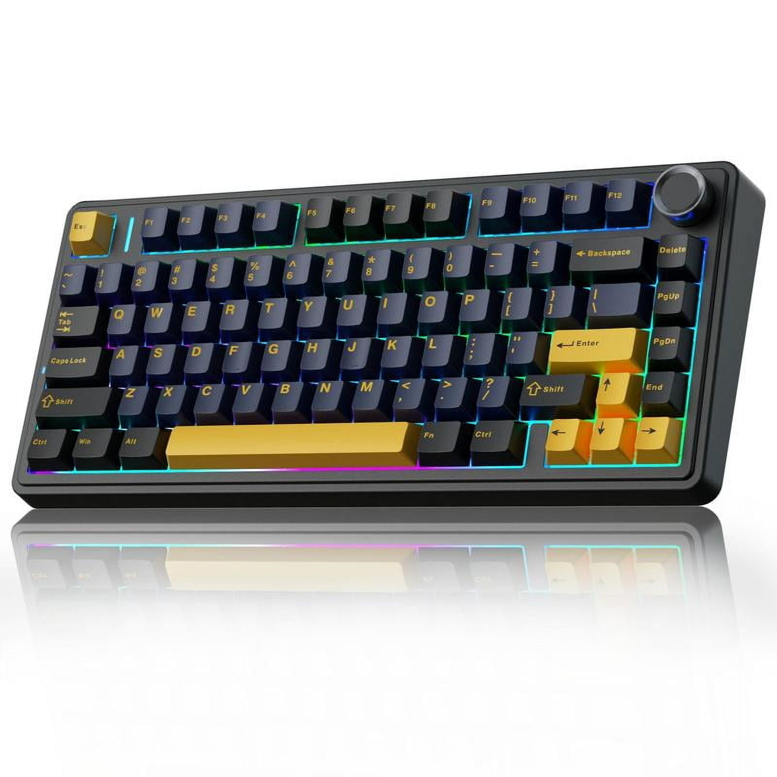 Wireless Mechanical Gaming Keyboard, Gasket Hot Swappable Tri-Mode USB ...