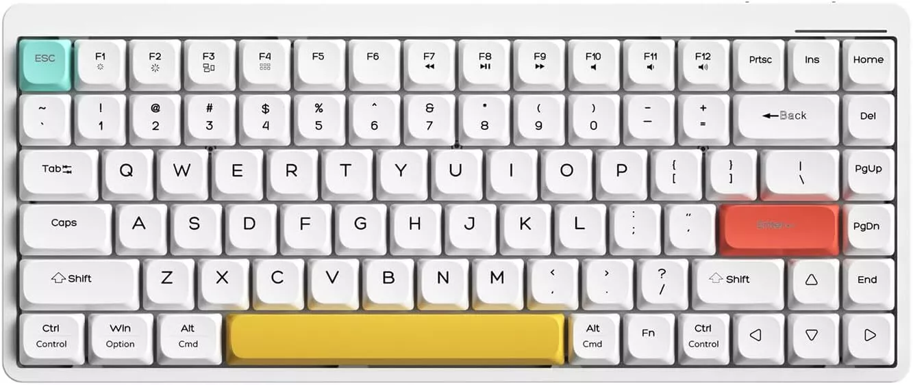 Wireless Mechanical Keyboard 2.4G/Bluetooth Ultra-Slim Low Profile Red ...