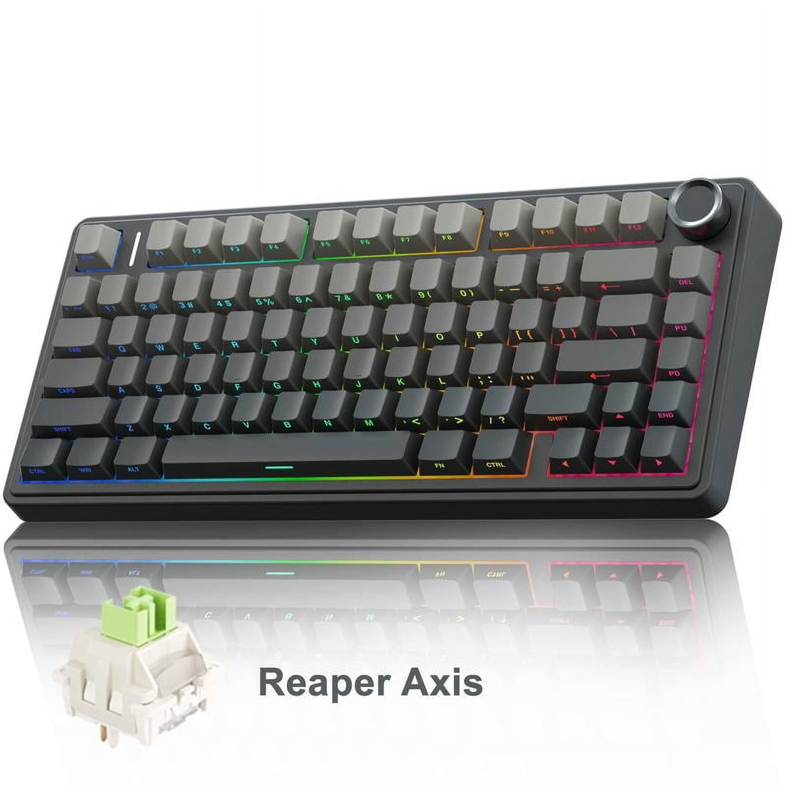 Wireless Mechanical Keyboard, 75% Hot-Swappable, USB Charging, RGB ...