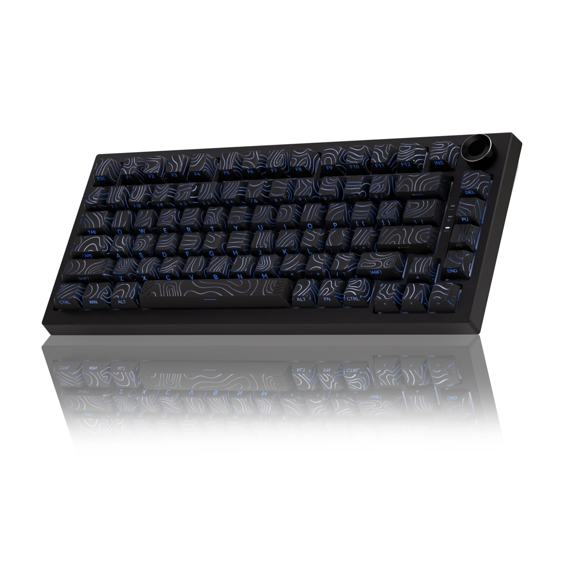 Wireless Mechanical Keyboard with Knob,Tri-Mode BT5.0/2.4GHz/USB-C Hot ...