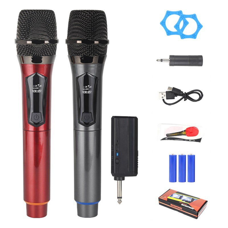 Wireless Microphone 6.35 Interface One-to-Two Handheld Mic Micphone for ...