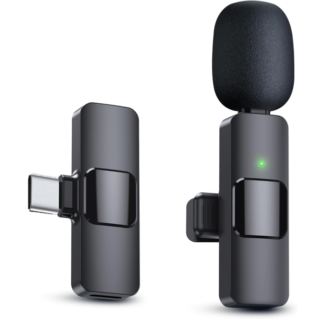 Wireless Microphone for Android/Laptop, Mini Microphone, Microphone for ...