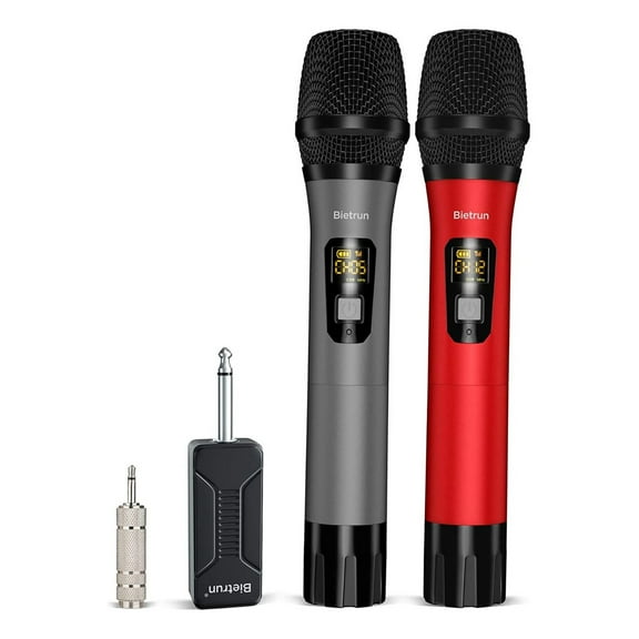 Professional Dual Dynamic Handheld UHF Wireless Microphone System ...